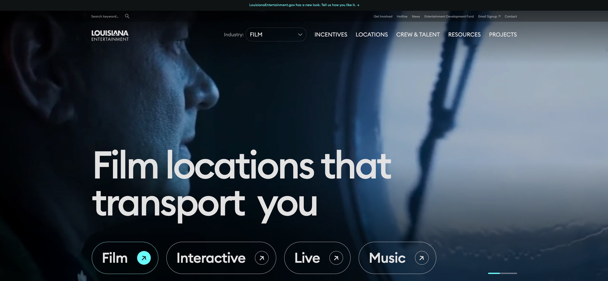 State of Louisiana Premieres New Entertainment Industry Website - LED ...